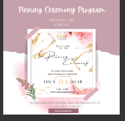 Pinning Ceremony Announcement Template Light Sky Blue Simple