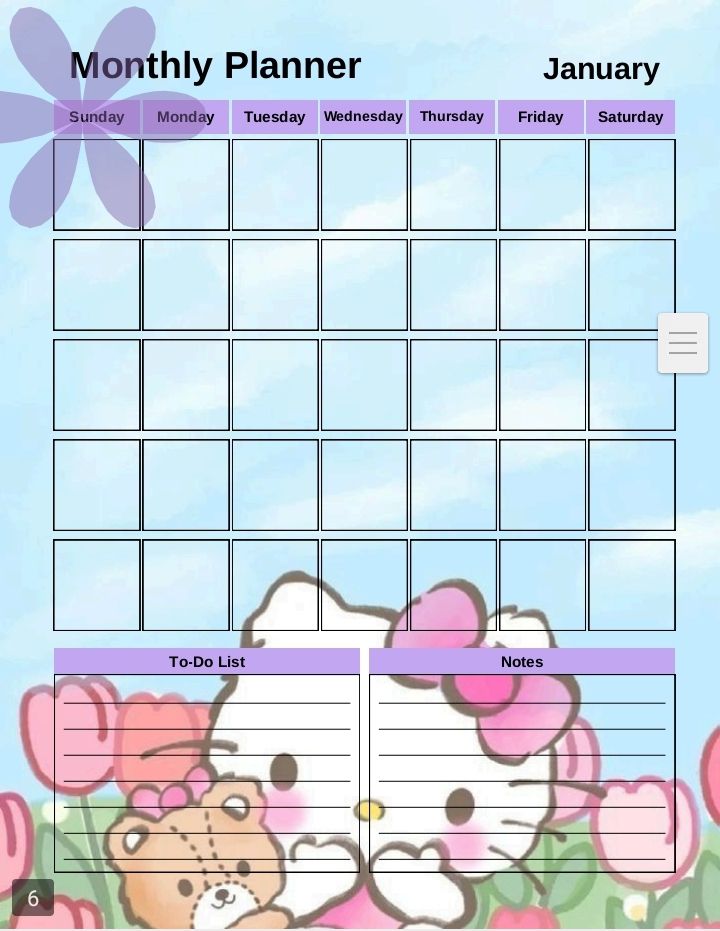 Printable Hello Kitty Planner Free Printable Templates