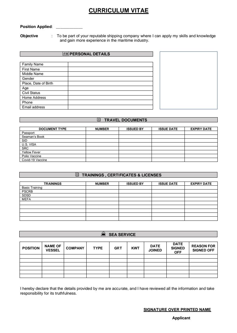 Resume Template Word Free Download Philippines - Infoupdate.org