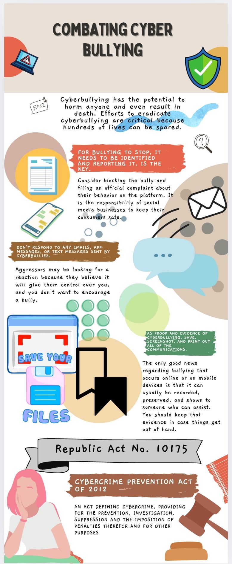 Facts And Solutions For Cyber Bullying Infographic