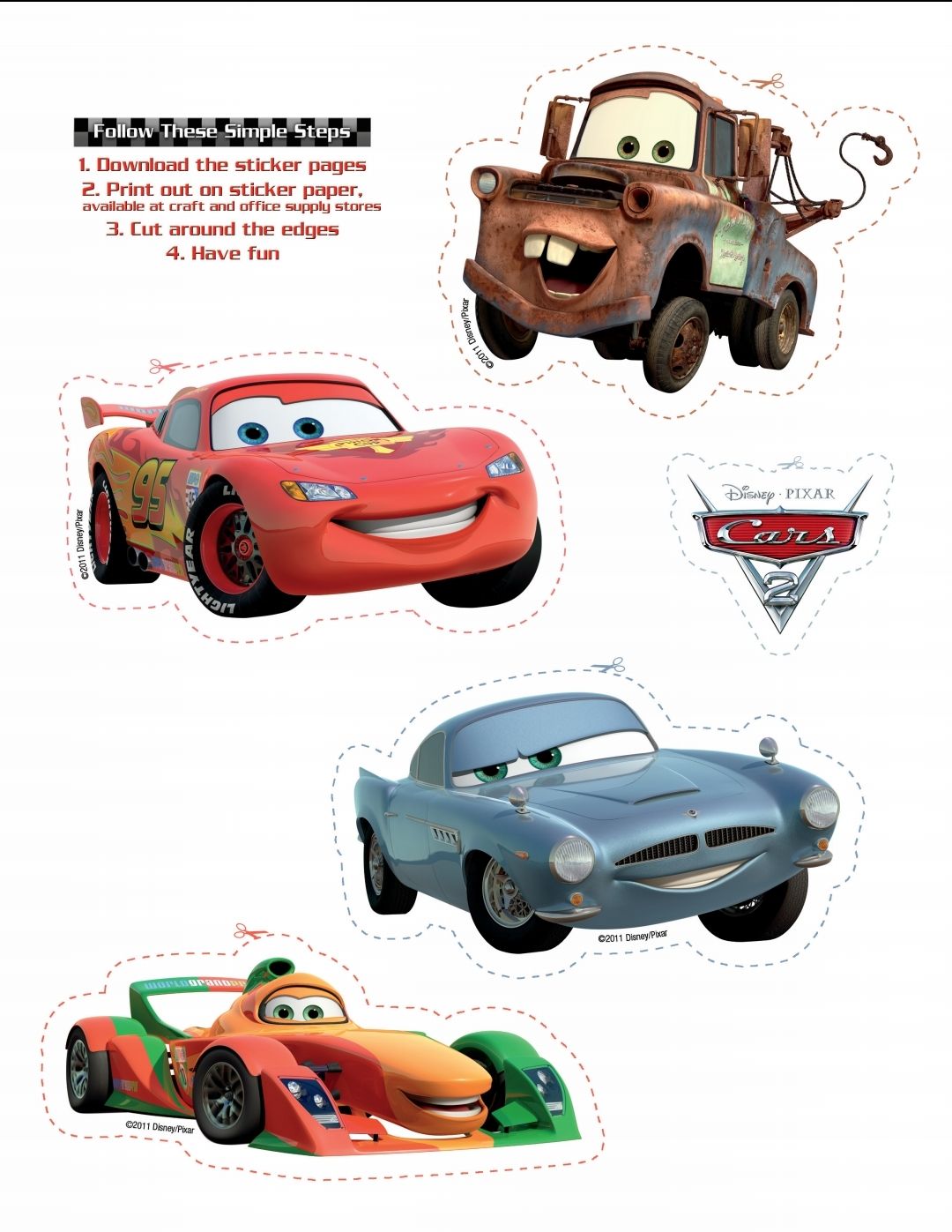 Pixar Cars 2 Printables Pixar Cars Template | The PowerPoint Blog