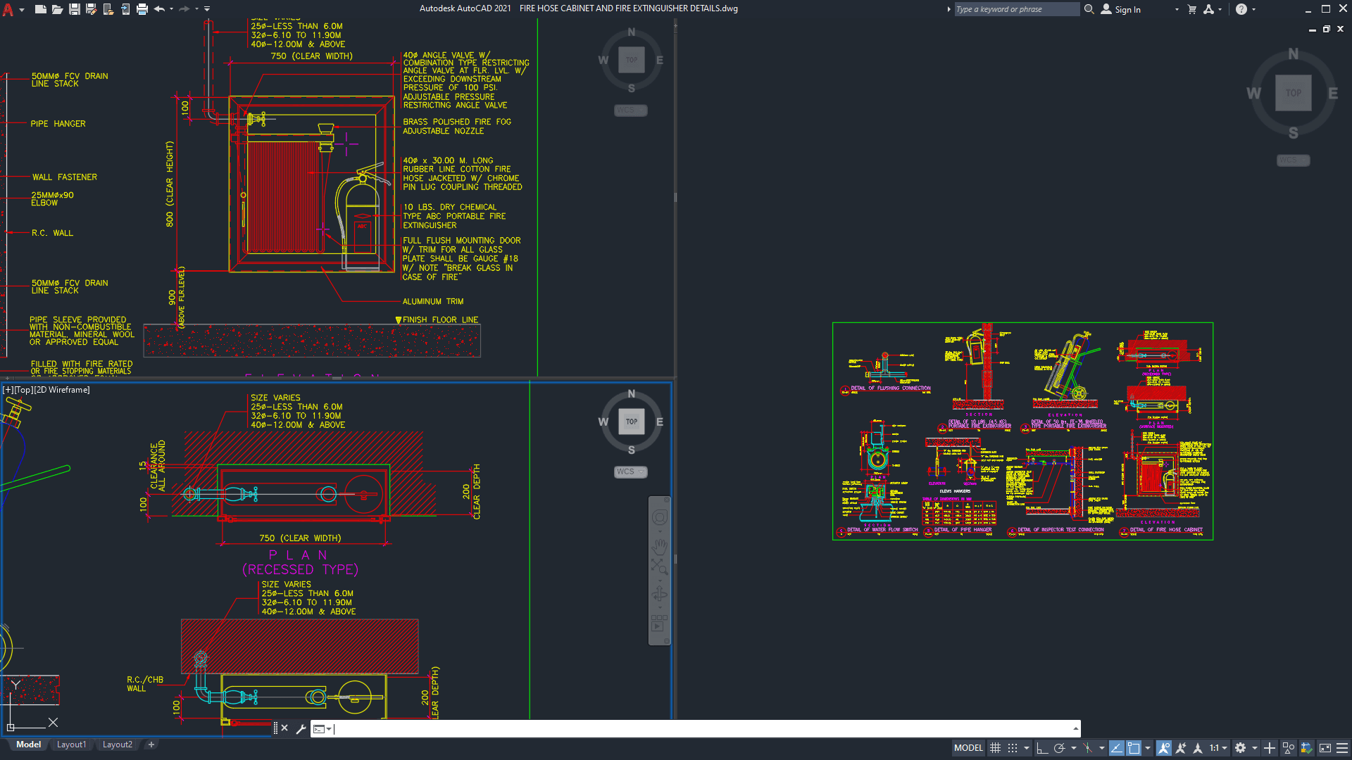 Fire Extinguisher Pipe Dwg Detail For Autocad Designs Cad