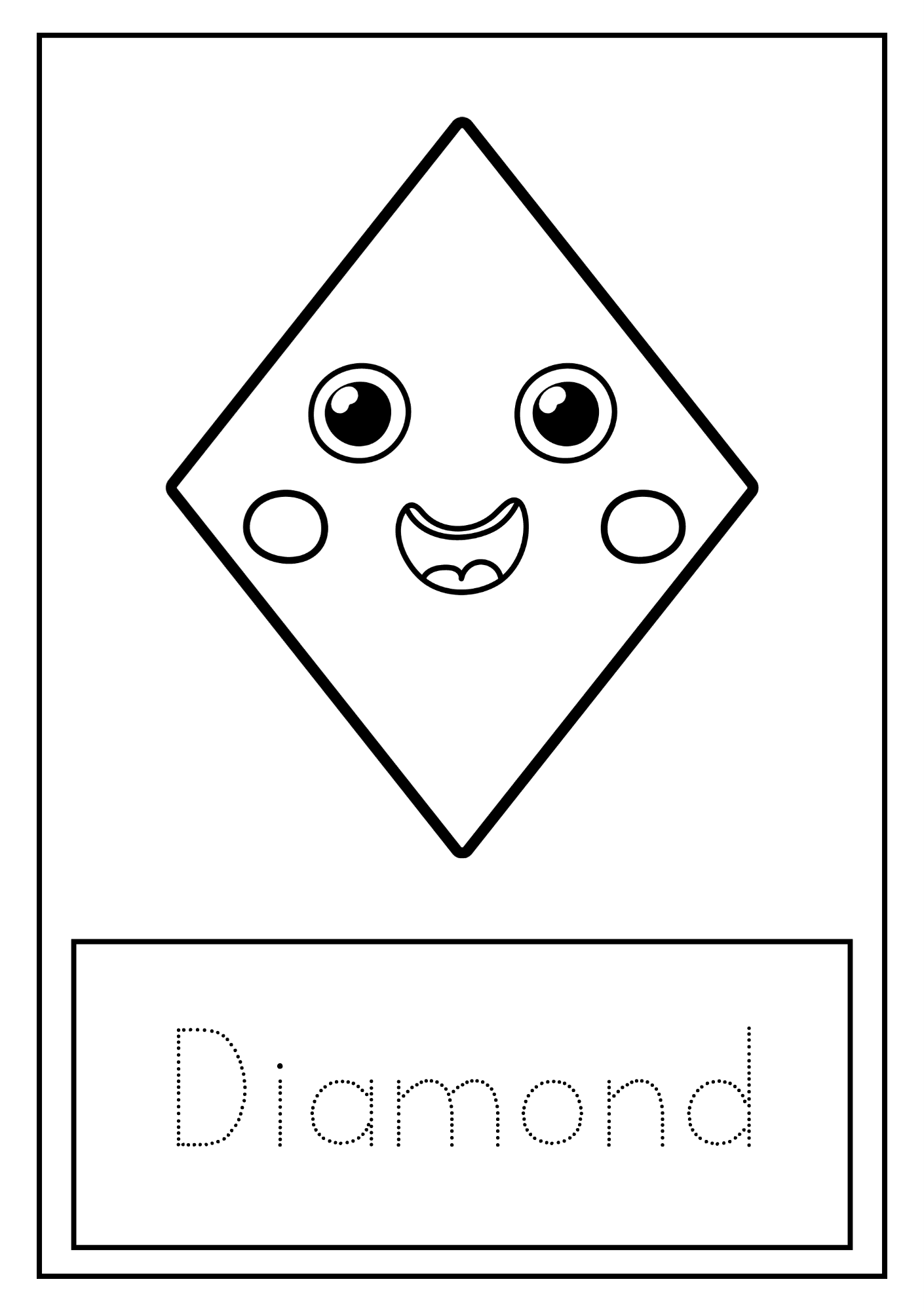 diamond shape coloring pages preschoolers