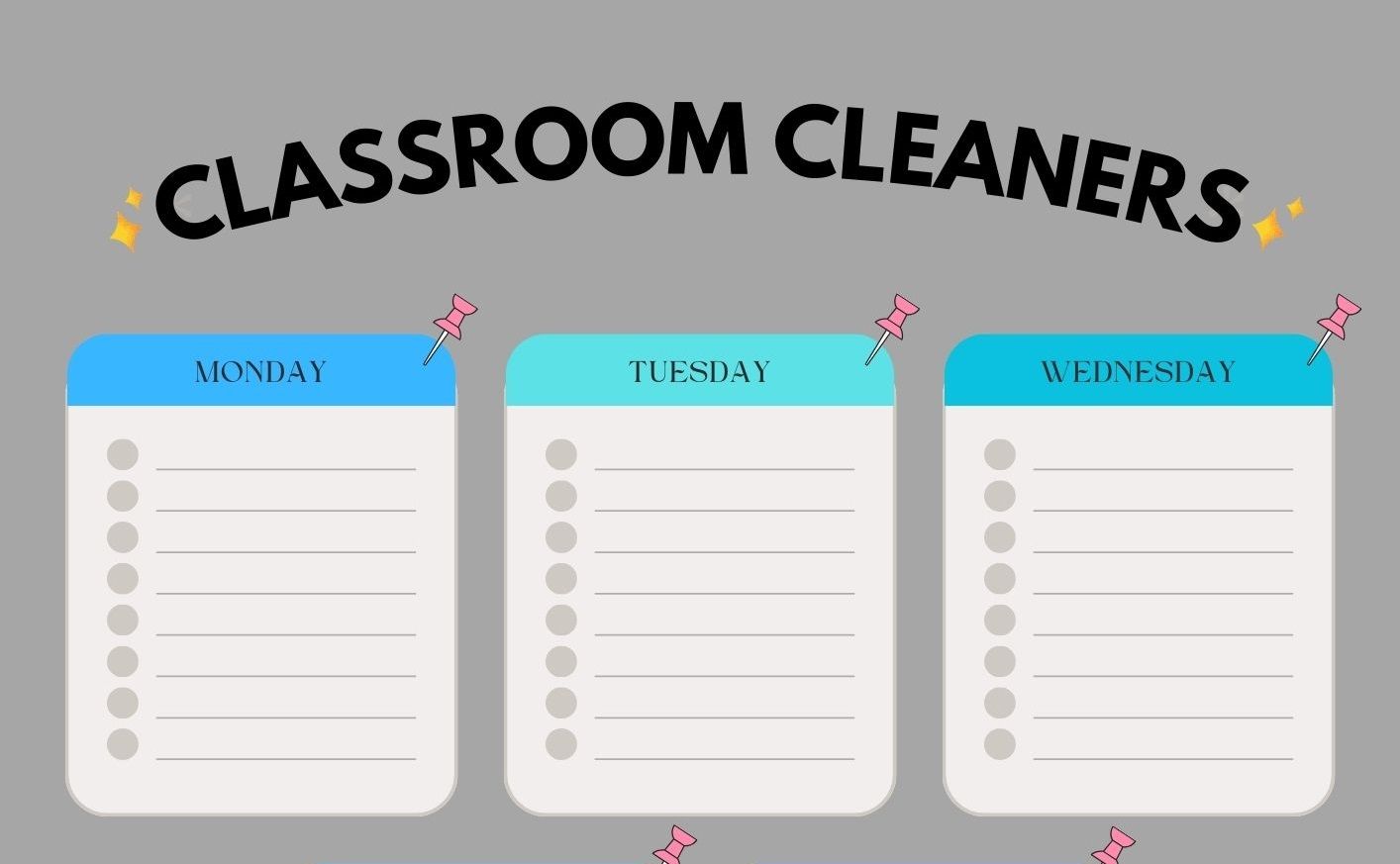 Classroom Cleaning Checklist