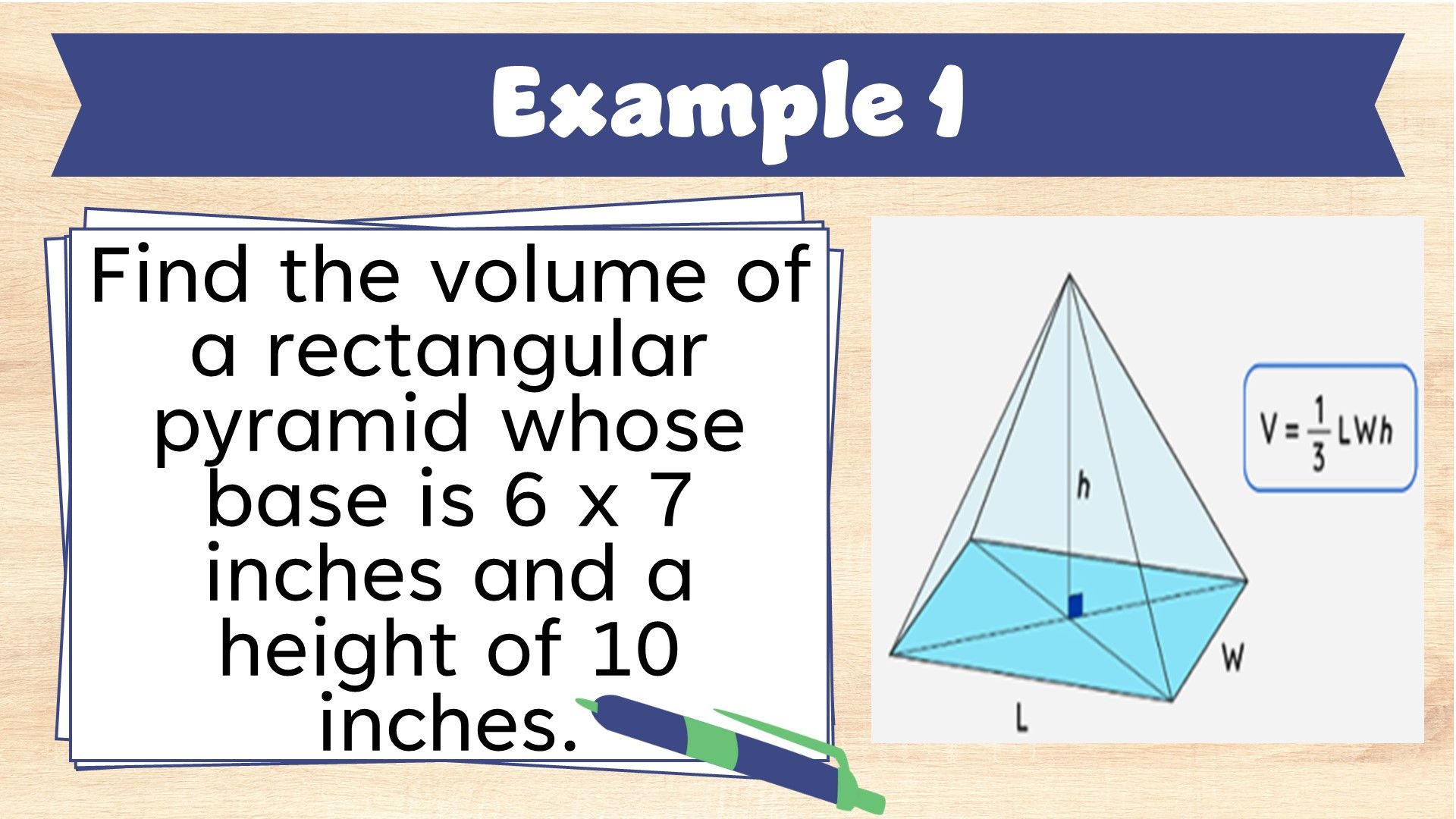 Rectangular Pyramid Volume Formula Volume Of Pyramid Black And White