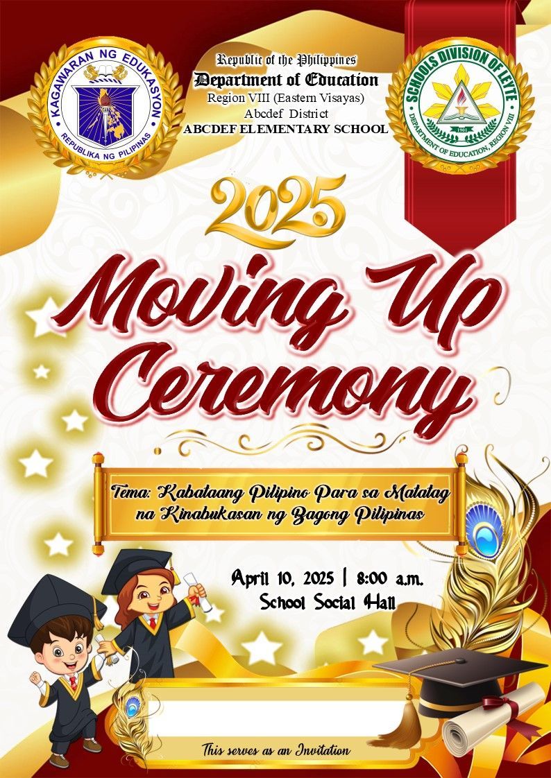 Graduation Program Design Blue And Yellow Illustrated Graduation