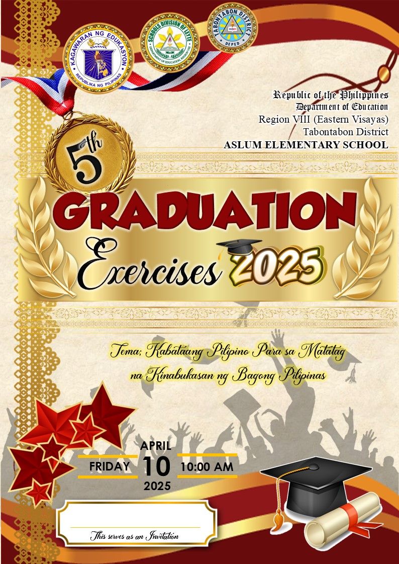Graduation Program Design Blue And Yellow Illustrated Graduation