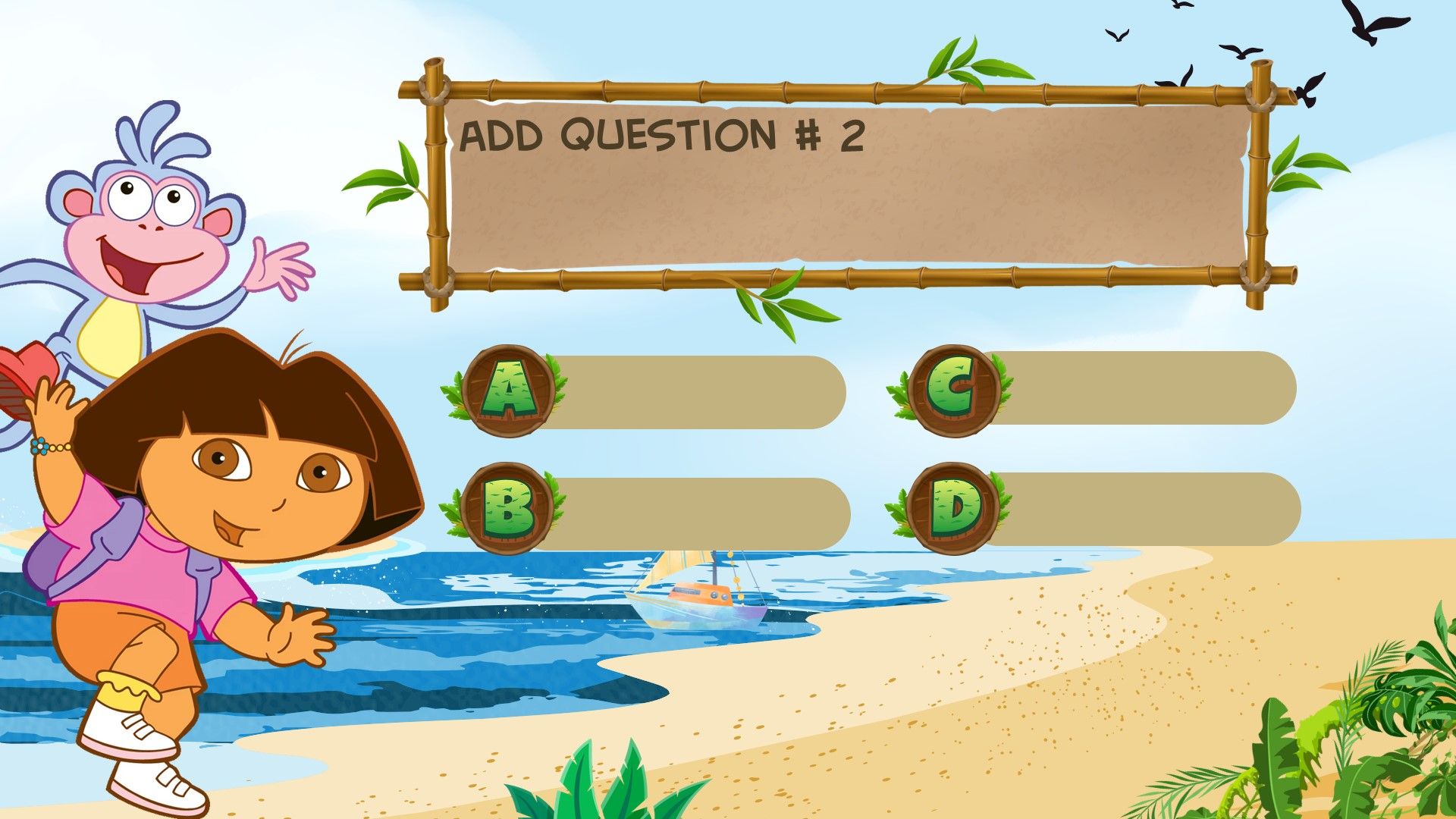 Dora Birthday Card Template