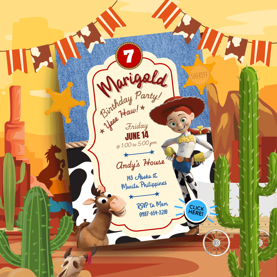 Jessie Toy Story Invitation Template Vintage Cardboard 2 Story House