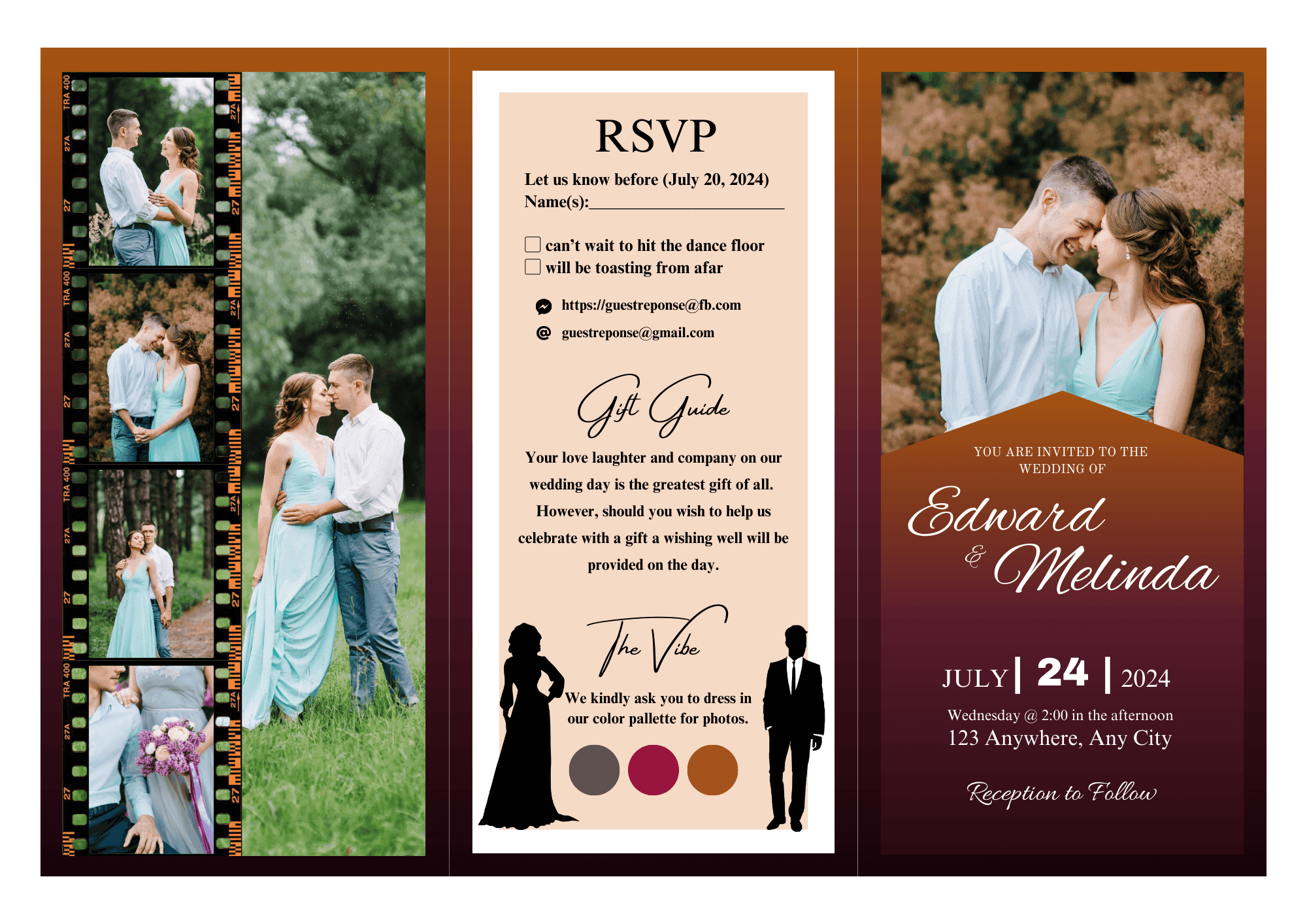 Trifold wedding invitations 60 photos - Astyledwedding.com