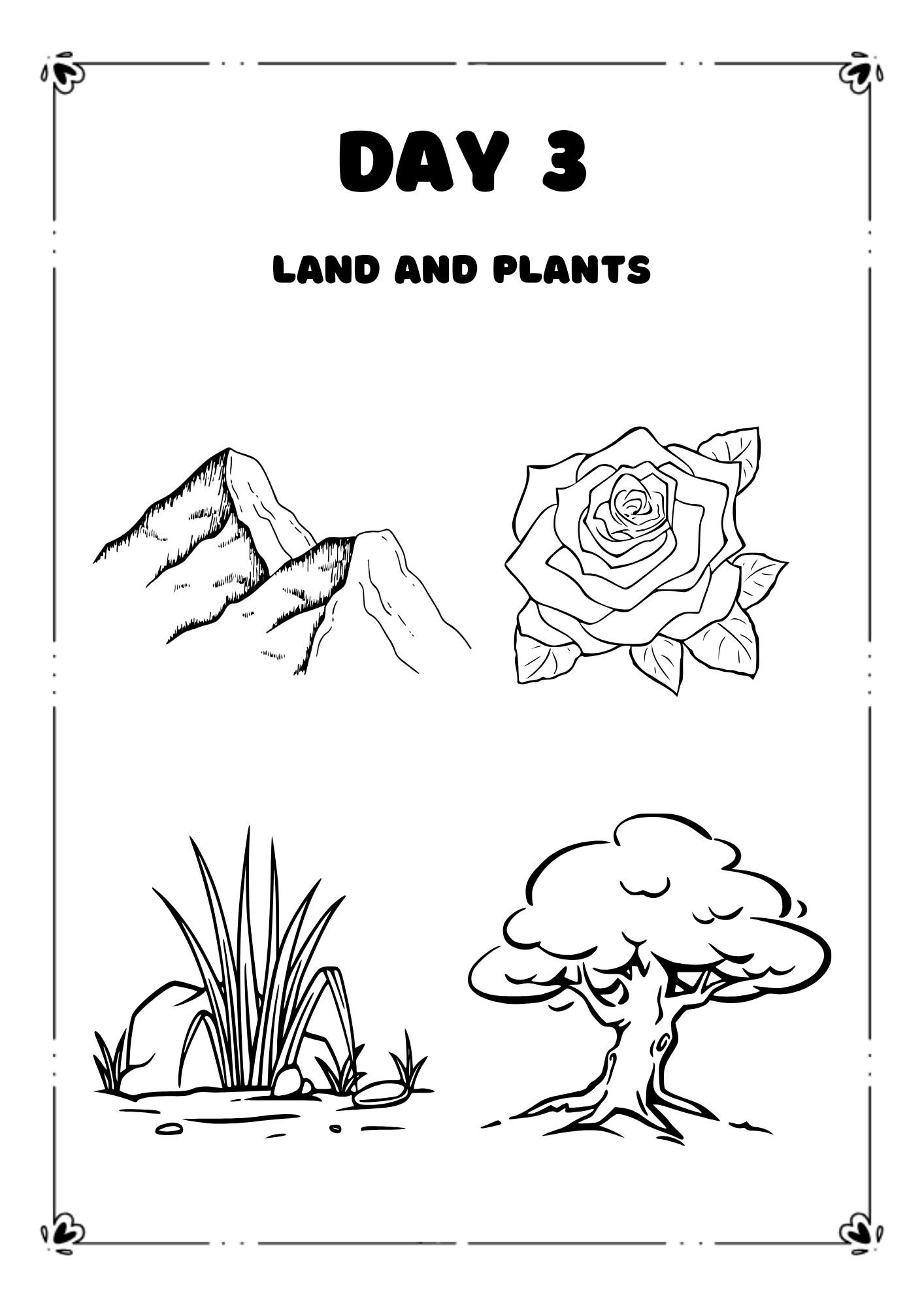 7 days of creation coloring pages booklet