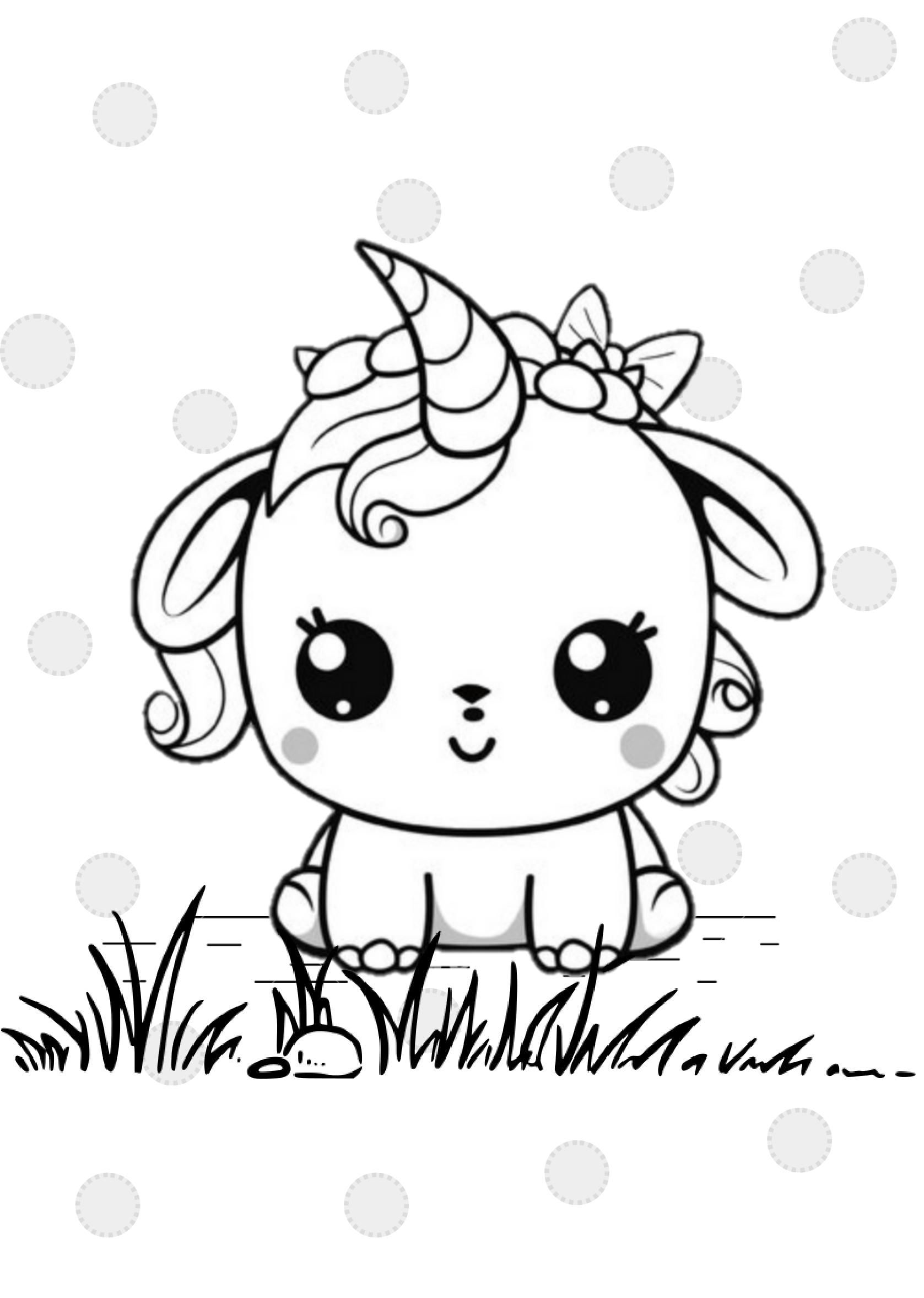 super cute cute baby unicorn coloring pages