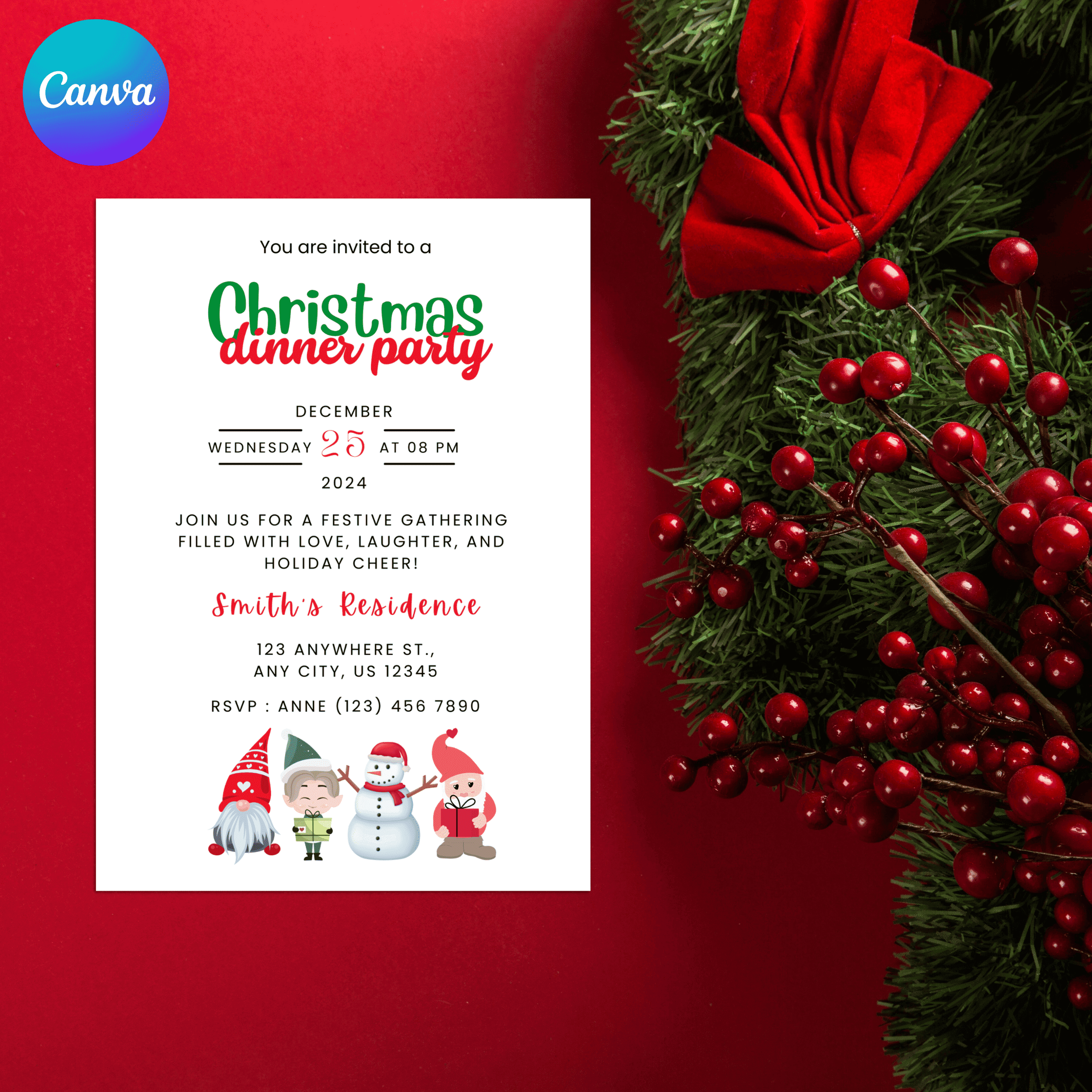 Printable Christmas Rsvp Templates