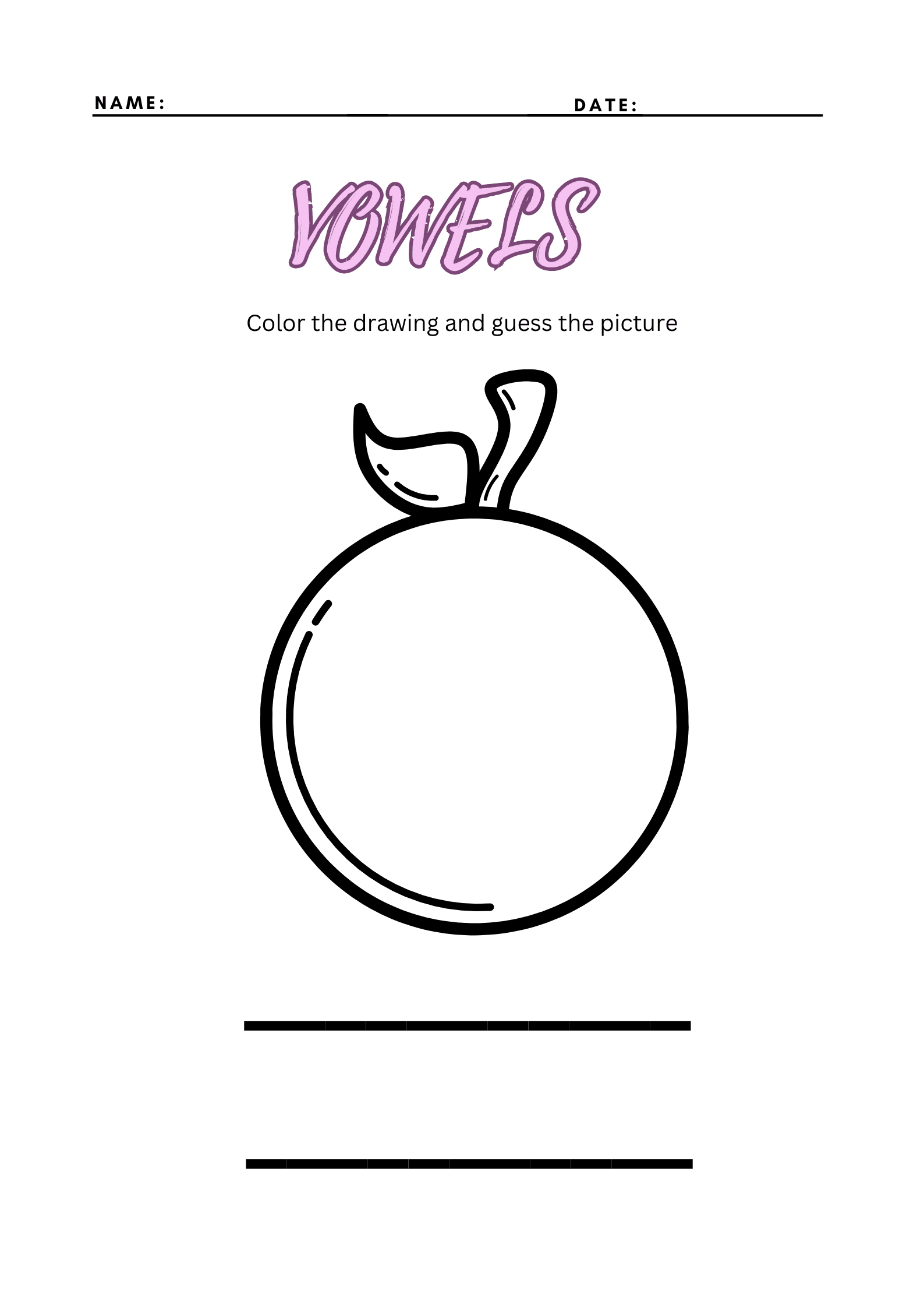 Short Vowel Colouring Worksheets Editable Templates Making English Fun