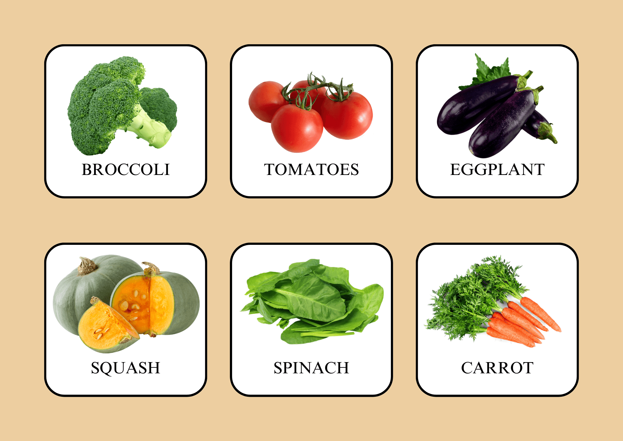 Vegetables 1 Flashcard