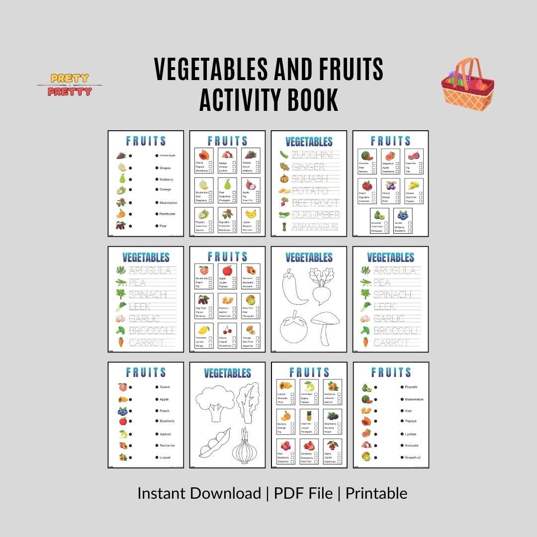 Fruit And Vegetables Chart Activity How Much Food Is The Right Amount