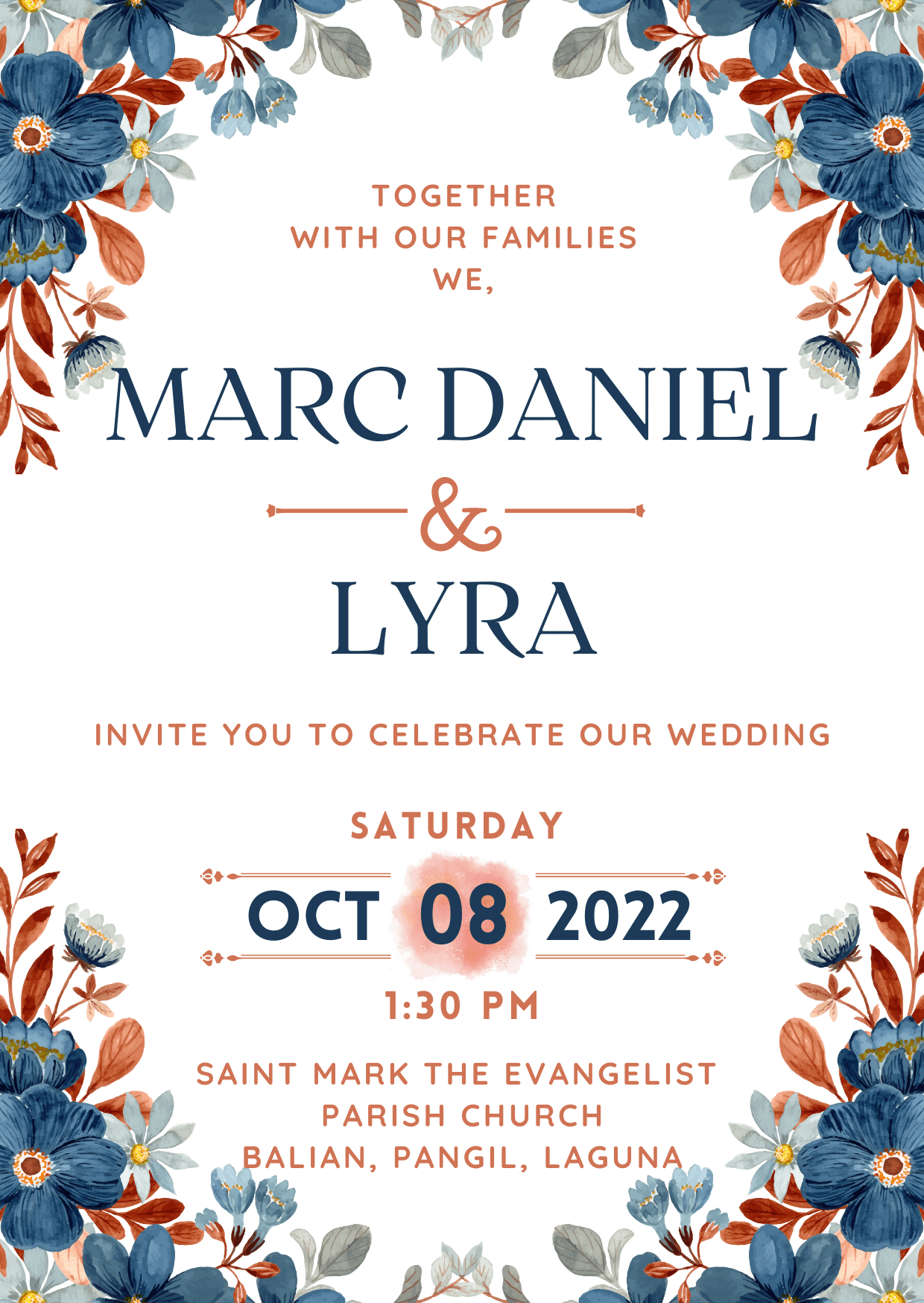 Navy blue and burnt orange wedding 60 photos - Astyledwedding.com