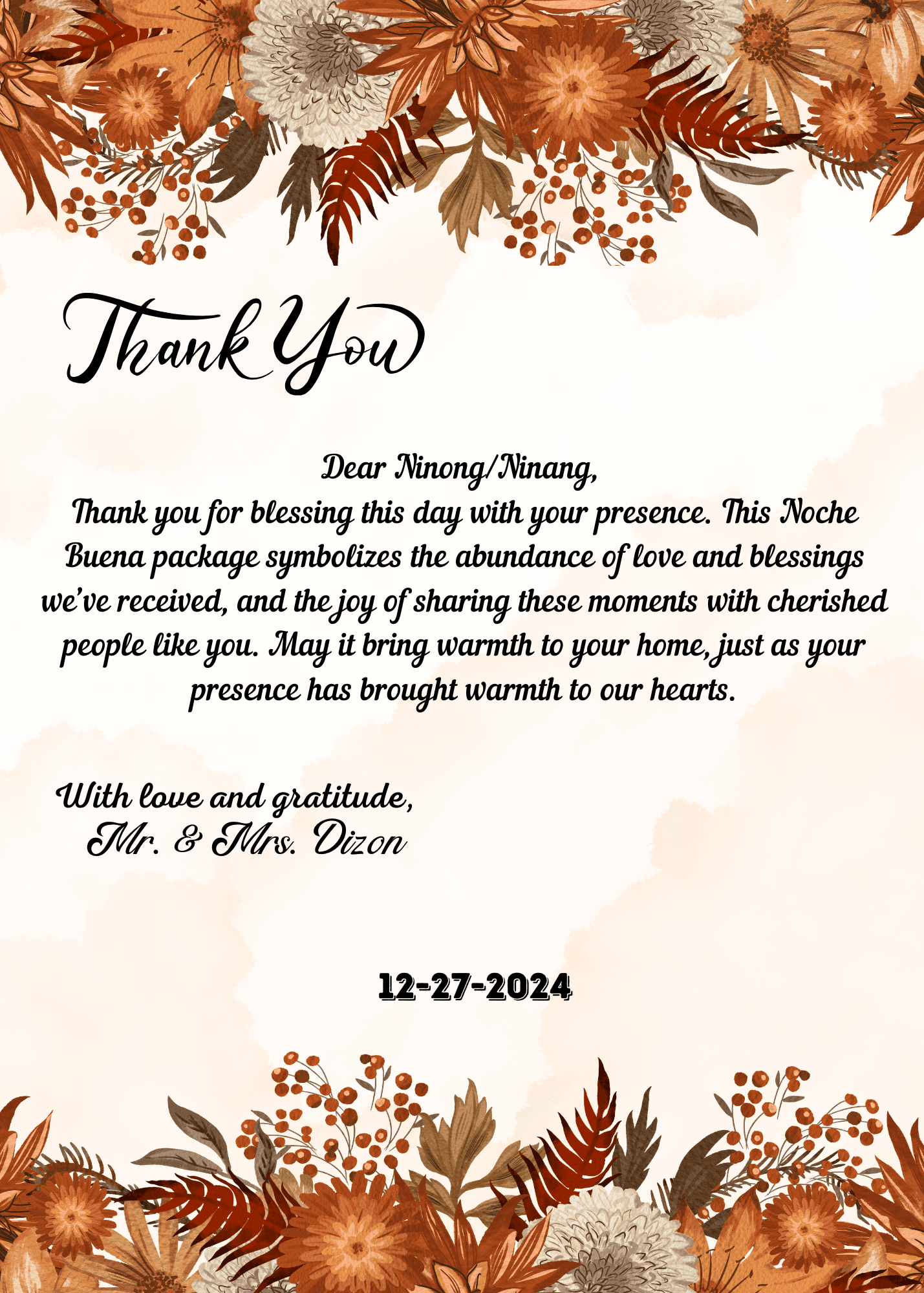 Wedding principal sponsors message | Beachweddingtips.com
