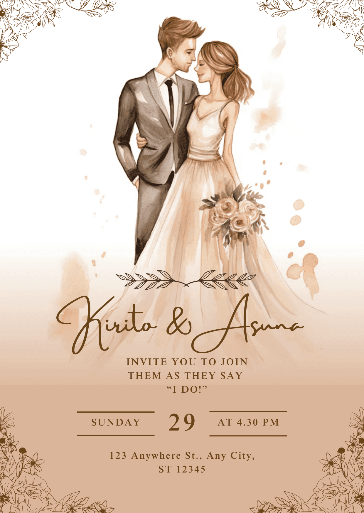 Invite Template Wedding