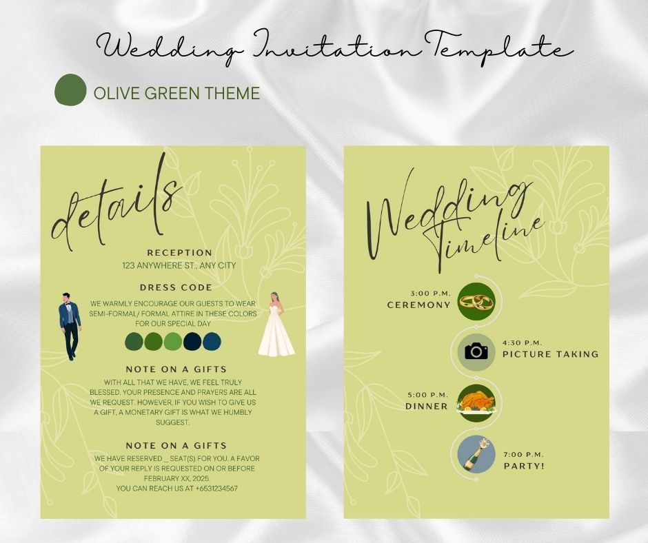 Wedding invitation dress code template photos - Weddingsavor.com