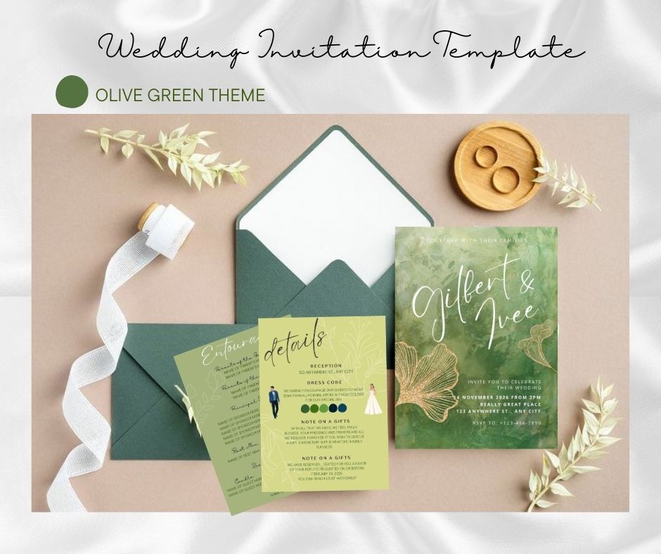 Olive green wedding invitations 60 photos - Astyledwedding.com