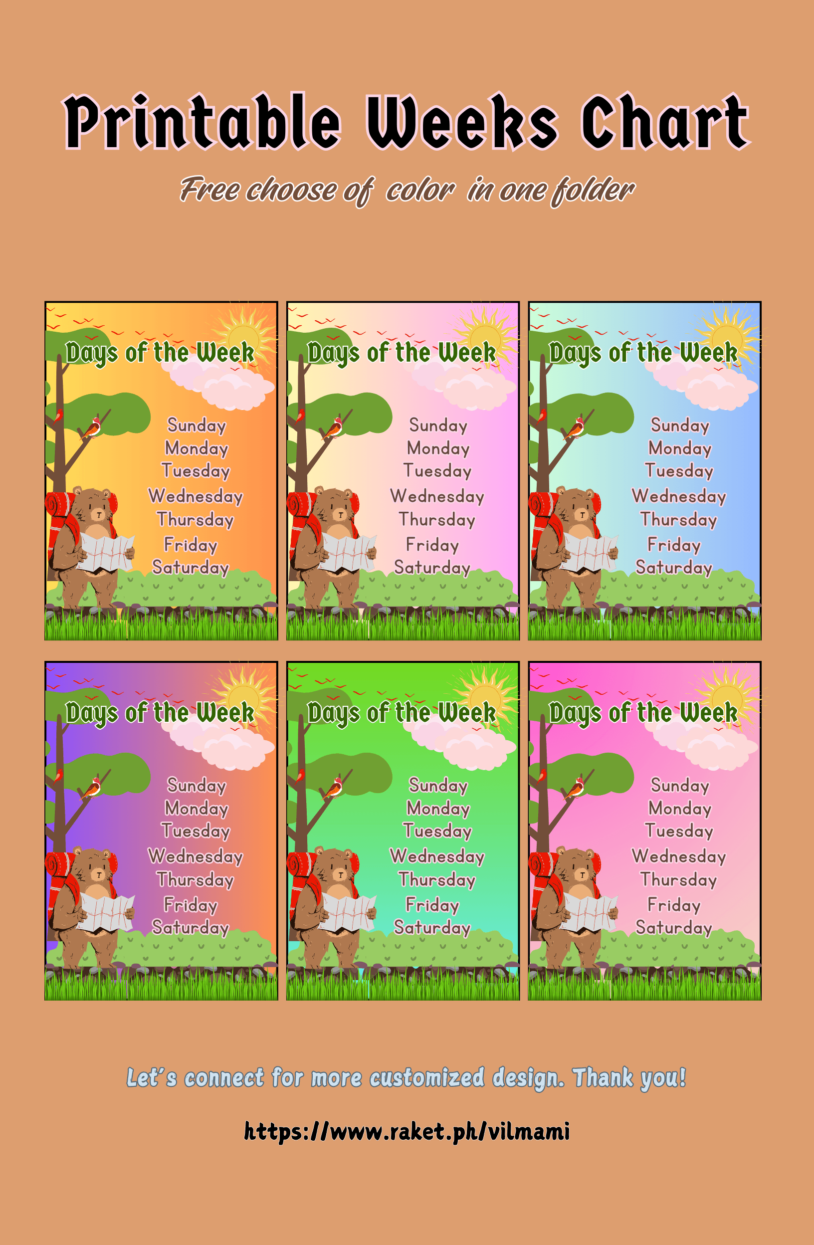 Free Printable Days Of The Week Chart