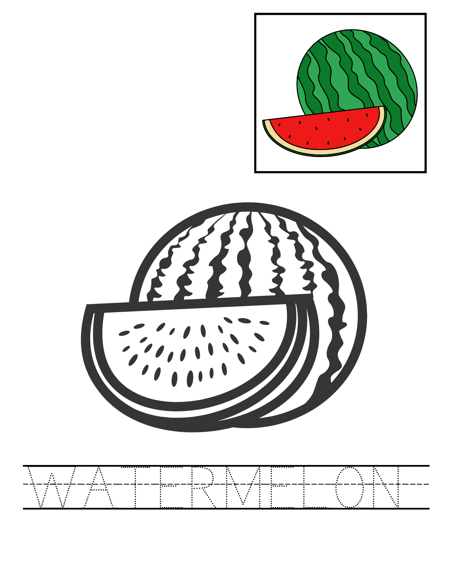 watermelon coloring book