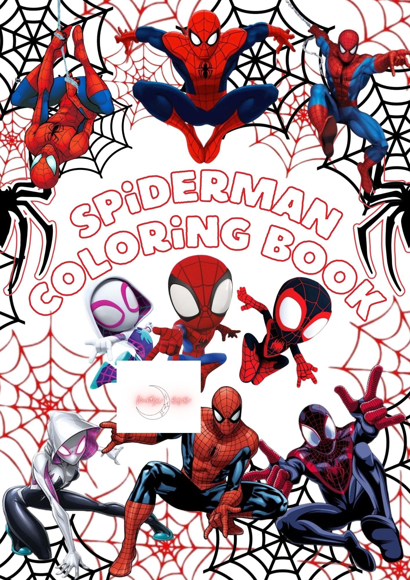 coloring book spider man