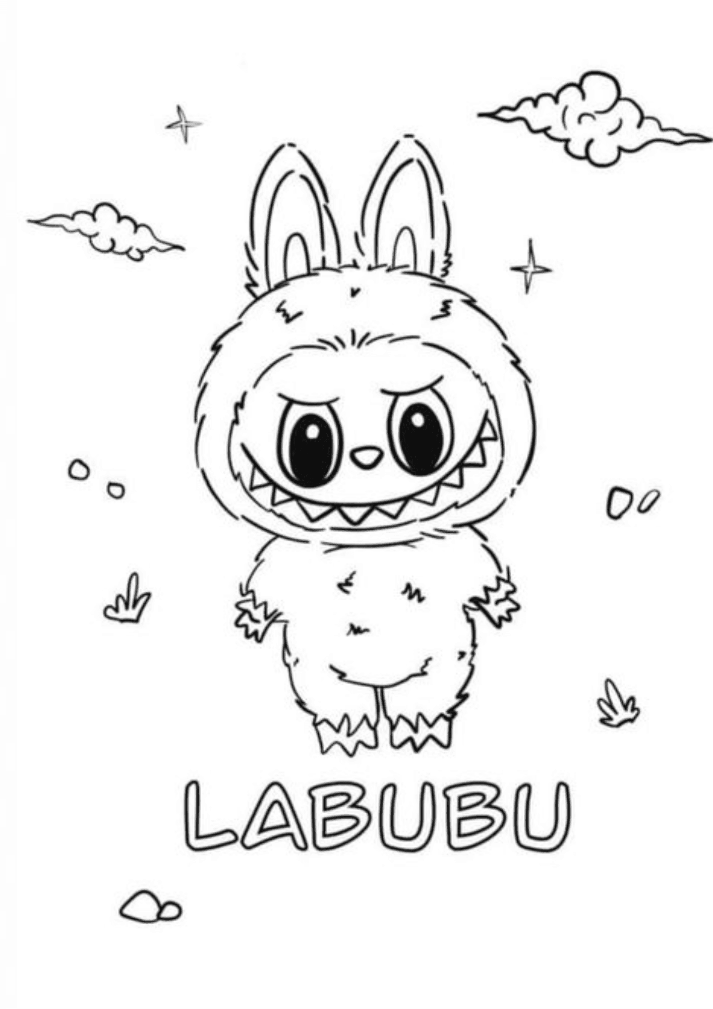 coloring pages of labubu