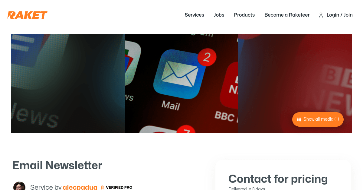 Email Newsletter by alecpadua - Raket.PH