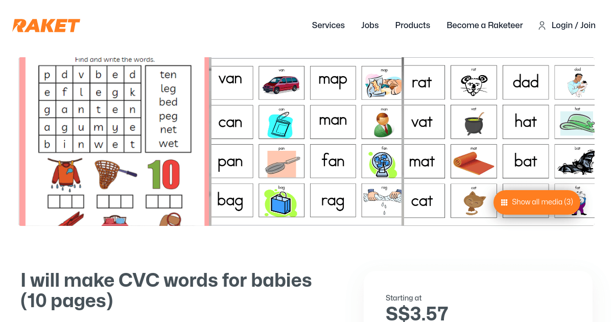 I will make CVC words for babies (10 pages) by alexandrovich03057 ...