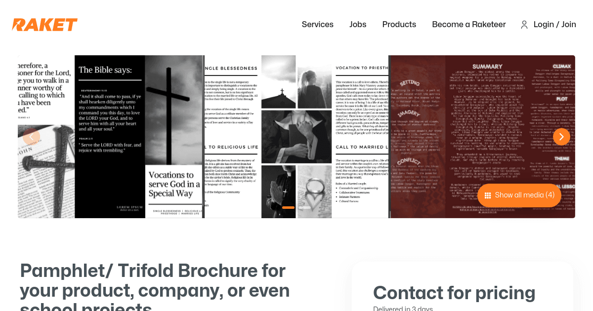 Pamphlet/ Trifold Brochure for your product, company, or even school ...