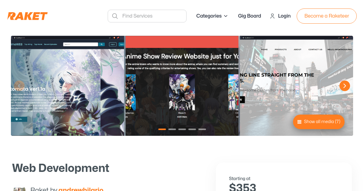 Web Development by andrewhilario - Raket.PH