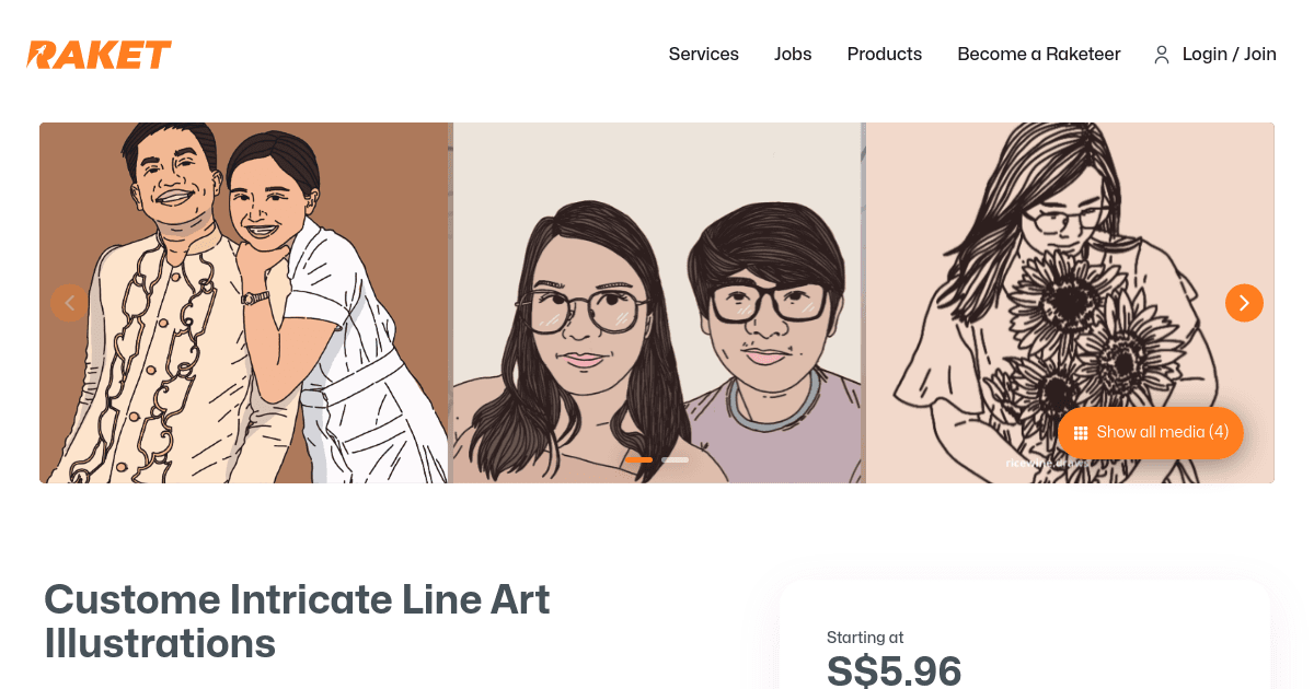 Custom Intricate Line Art Illustrations by printnbloomstudio - Raket.PH