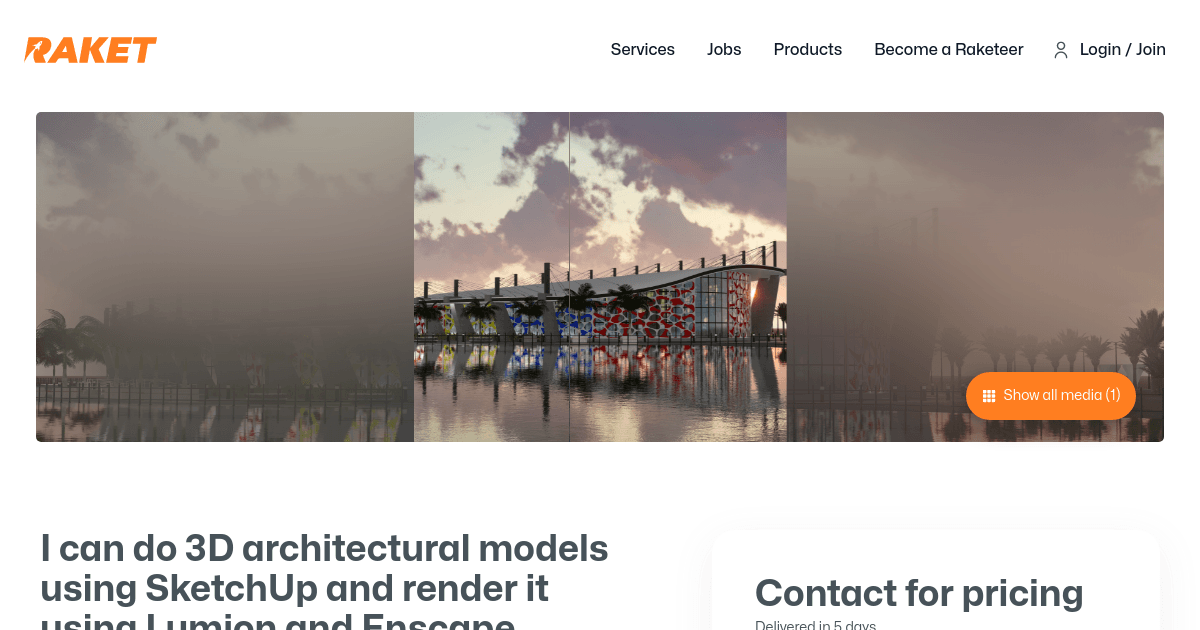 I can do 3D architectural models using SketchUp and render it using ...