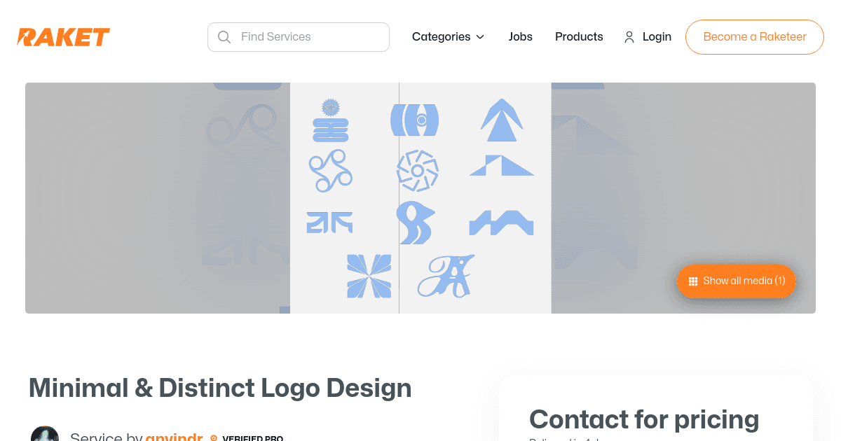 Minimal & Distinct Logo Design by anvindr - Raket.PH