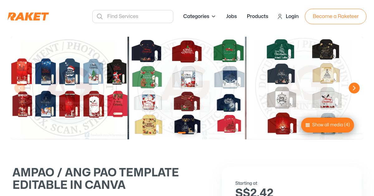 AMPAO / ANG PAO TEMPLATE EDITABLE IN CANVA by arem_bagnas - Raket.PH