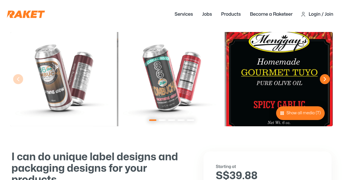 I can do unique label designs and packaging designs for your products ...