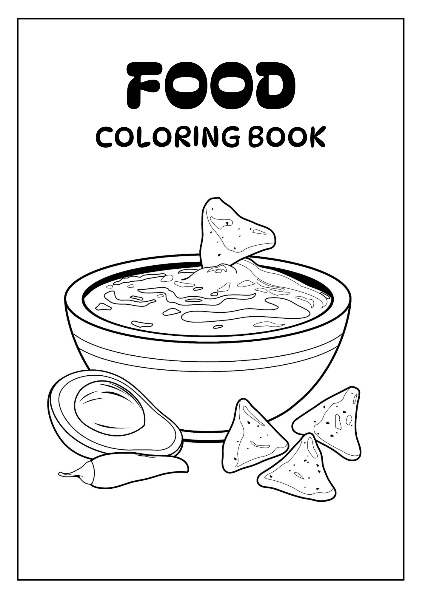 kids food coloring book