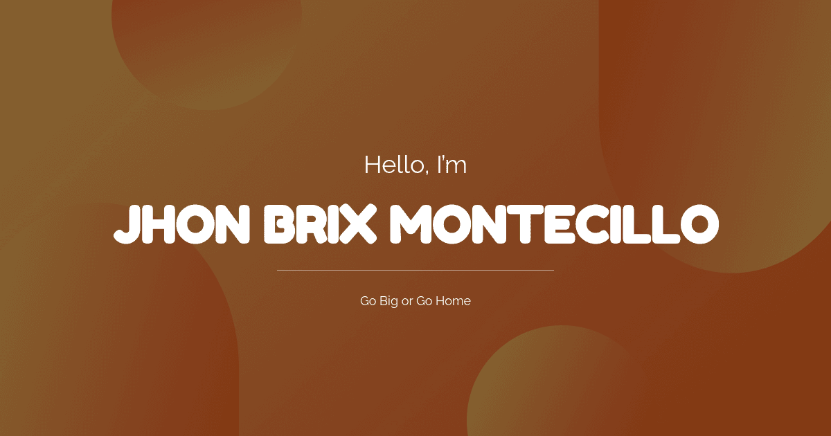 JHON BRIX MONTECILLO
