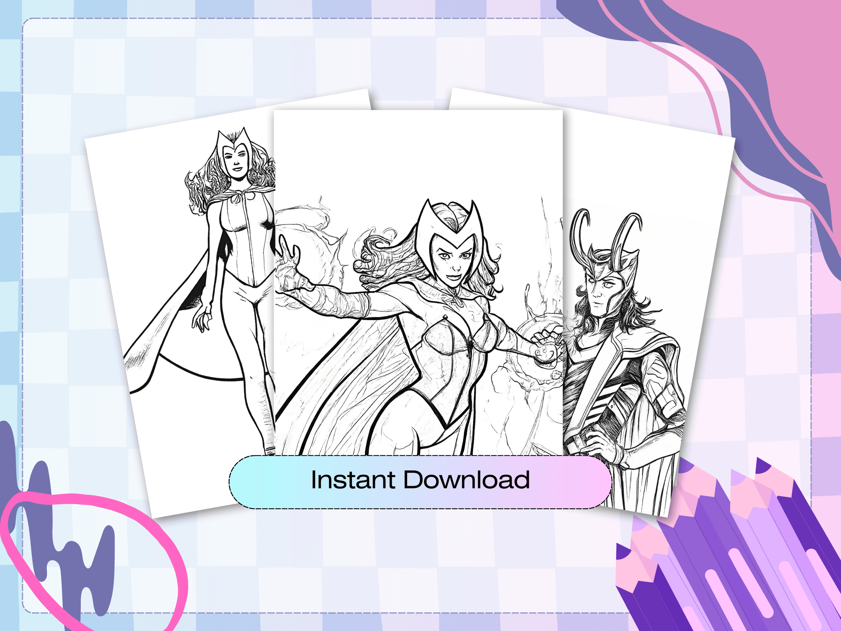 Scarlet Witch Coloring Pages