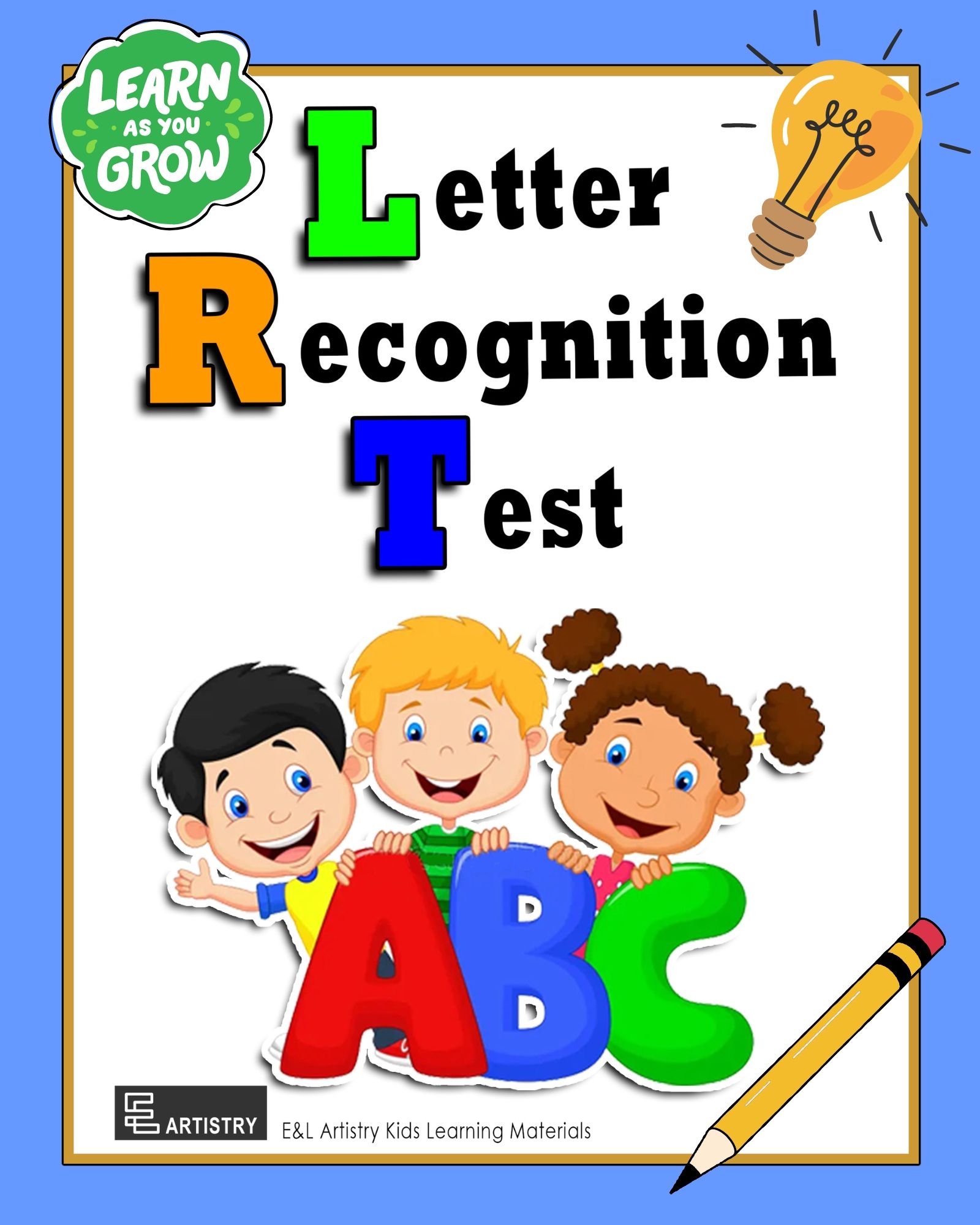 Letter Recognition Test Color Alphabet Letter In Word Test On Wood