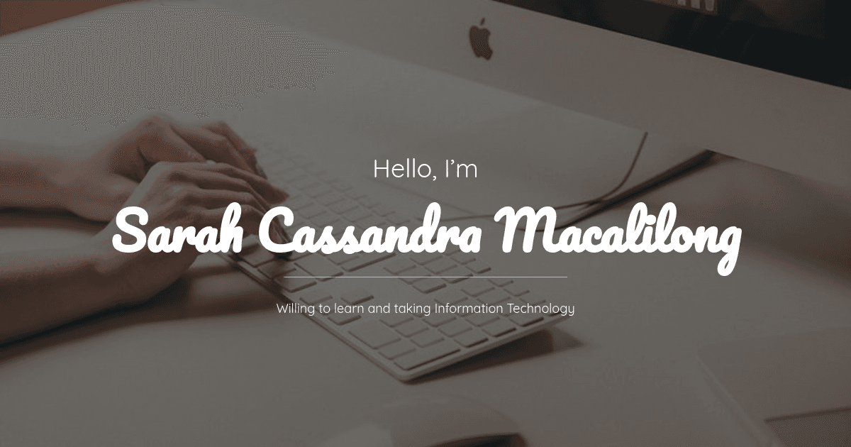Sarah Cassandra Macalilong
