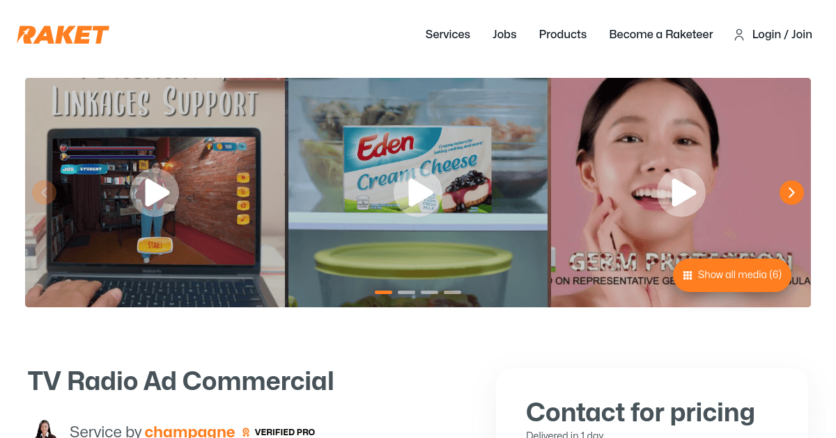 TV Radio Ad Commercial by champagne - Raket.PH