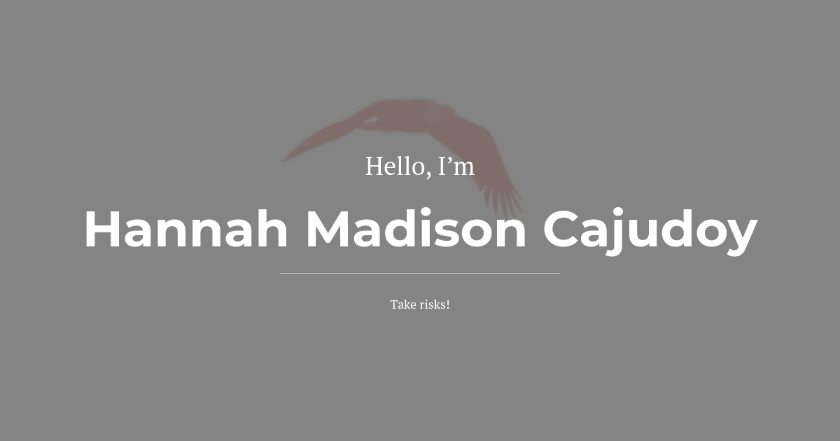 Hannah Madison Cajudoy
