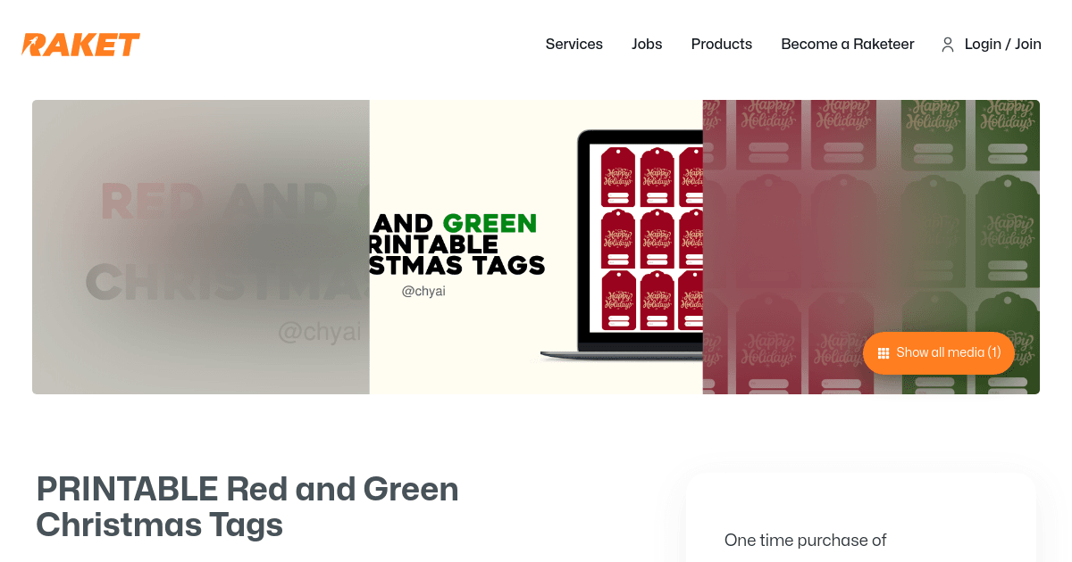 PRINTABLE Red and Green Christmas Tags by chyai - Raket.PH