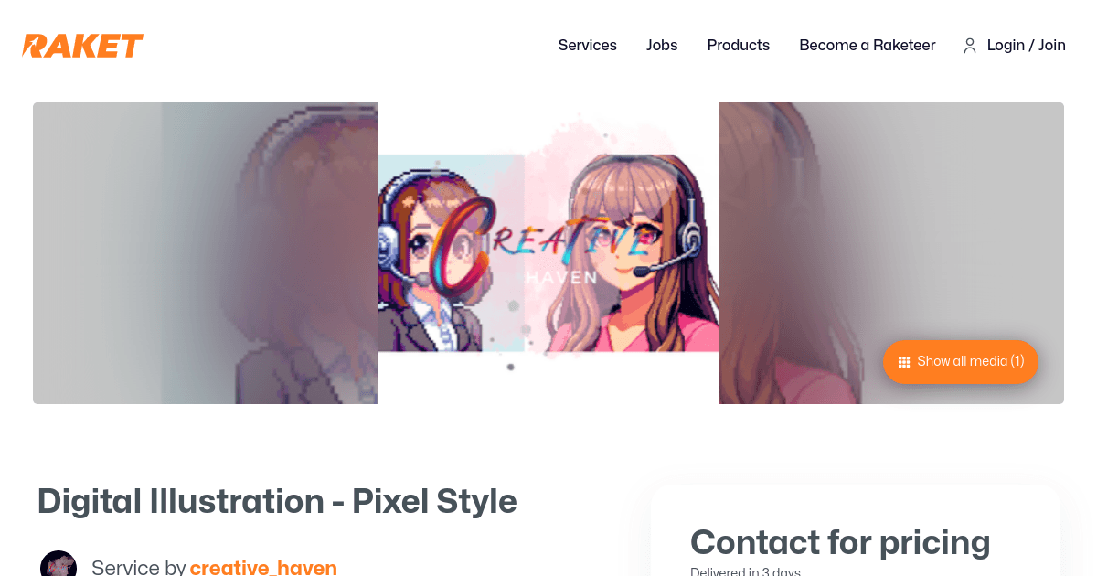 Digital Illustration - Pixel Style by creative_haven - Raket.PH