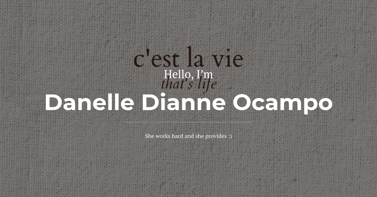 Danelle Dianne Ocampo