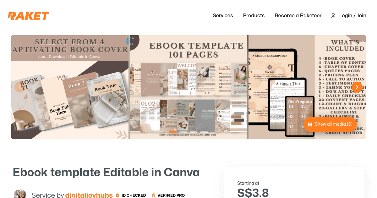 Ebook template Editable in Canva by digitaljoyhubs - Raket.PH