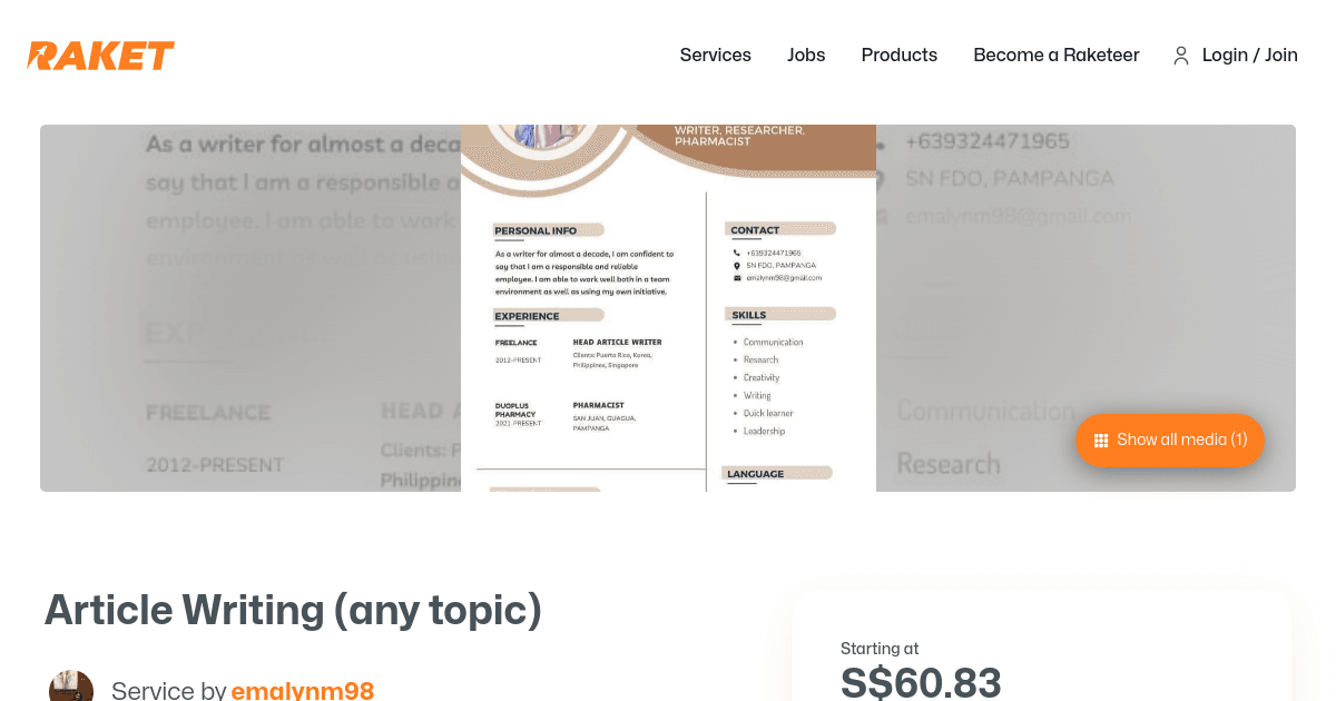 Article Writing (any topic) by masterva - Raket.PH